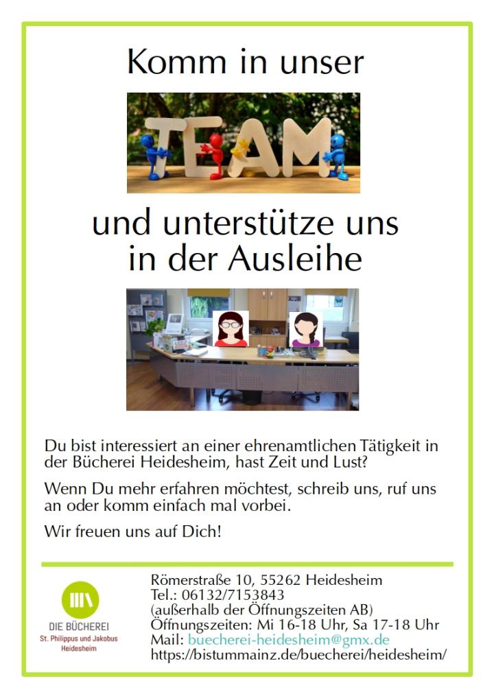 Komm in unser Team | KÖB Heidesheim