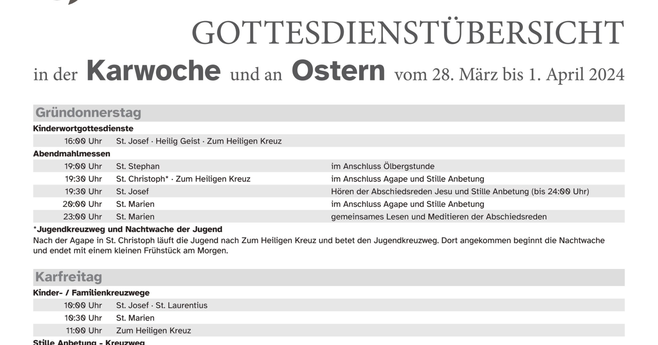Herzliche Einladung zur Mitfeier der Kar- und Ostertage | Dreieich-Isenburg