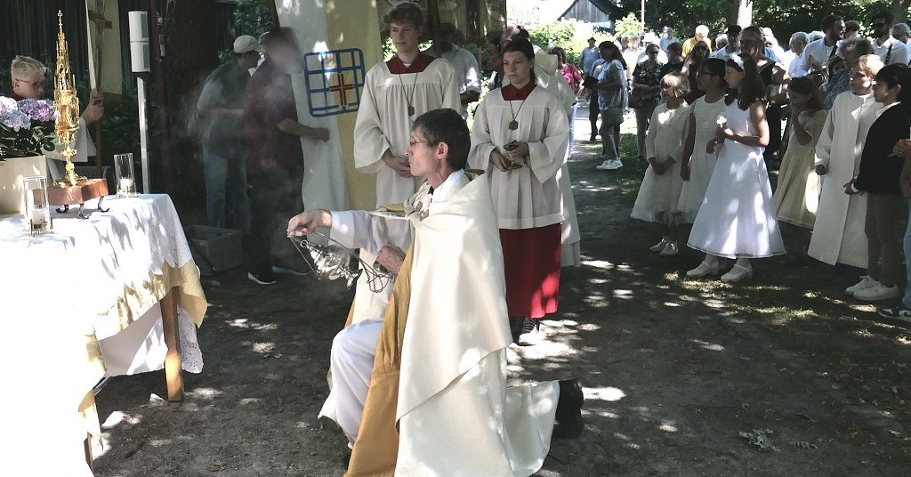 Prozession auf ungewöhnlichen Wegen Pfarrei Sankt Gottfried Butzbach