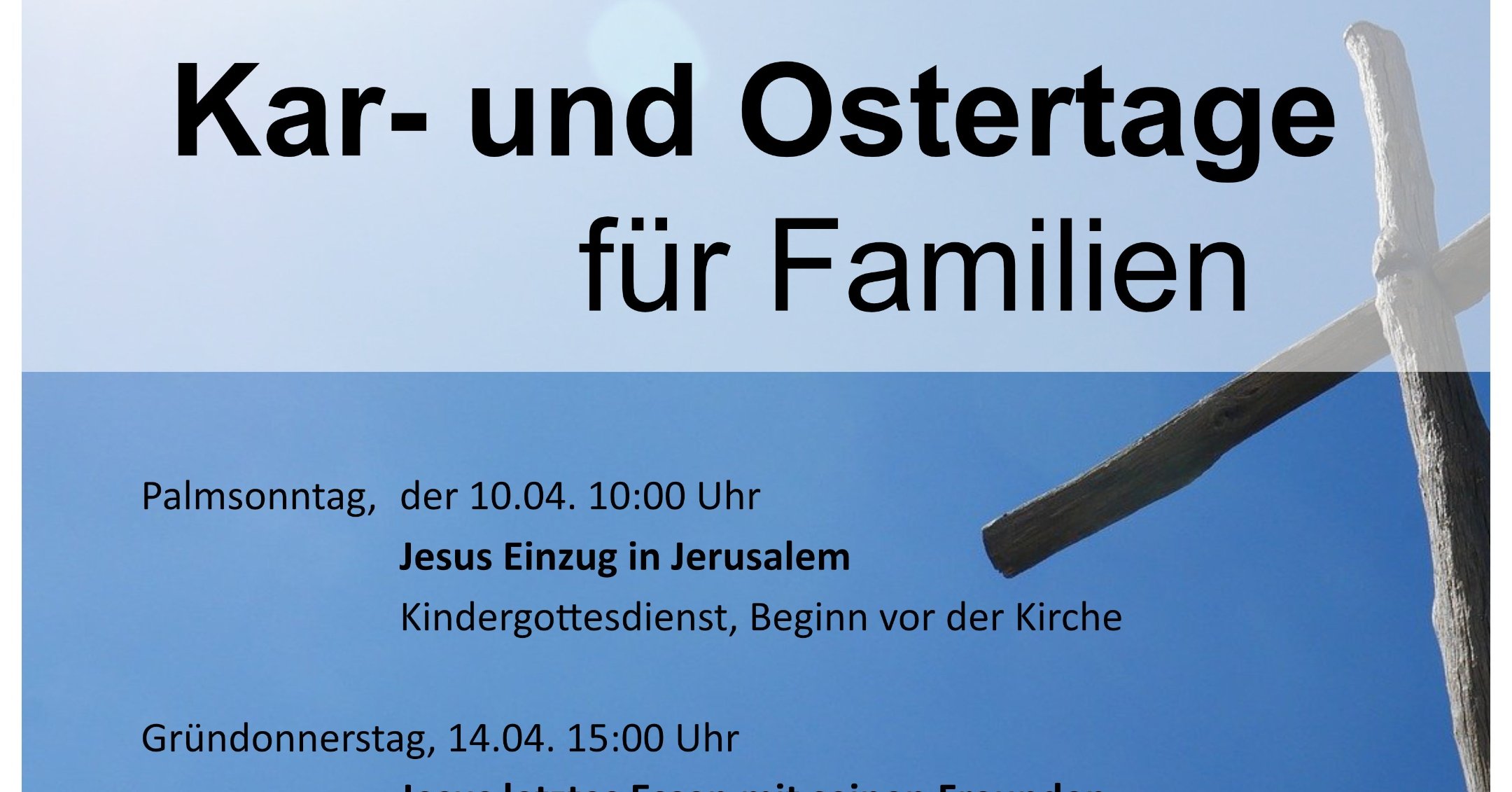 Kar- und Ostertage für Familien Pfarrei St. Elisabeth Darmstadt
