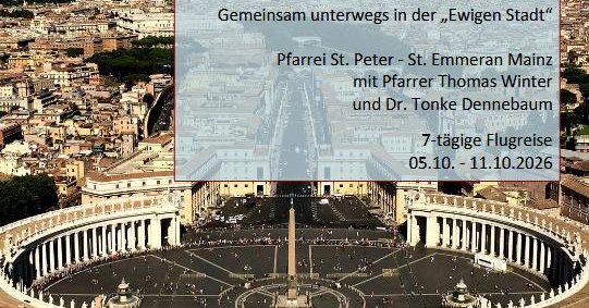 Reise nach Rom – gemeinsam unterwegs in der „ewigen Stadt“ (5. – 11 ...