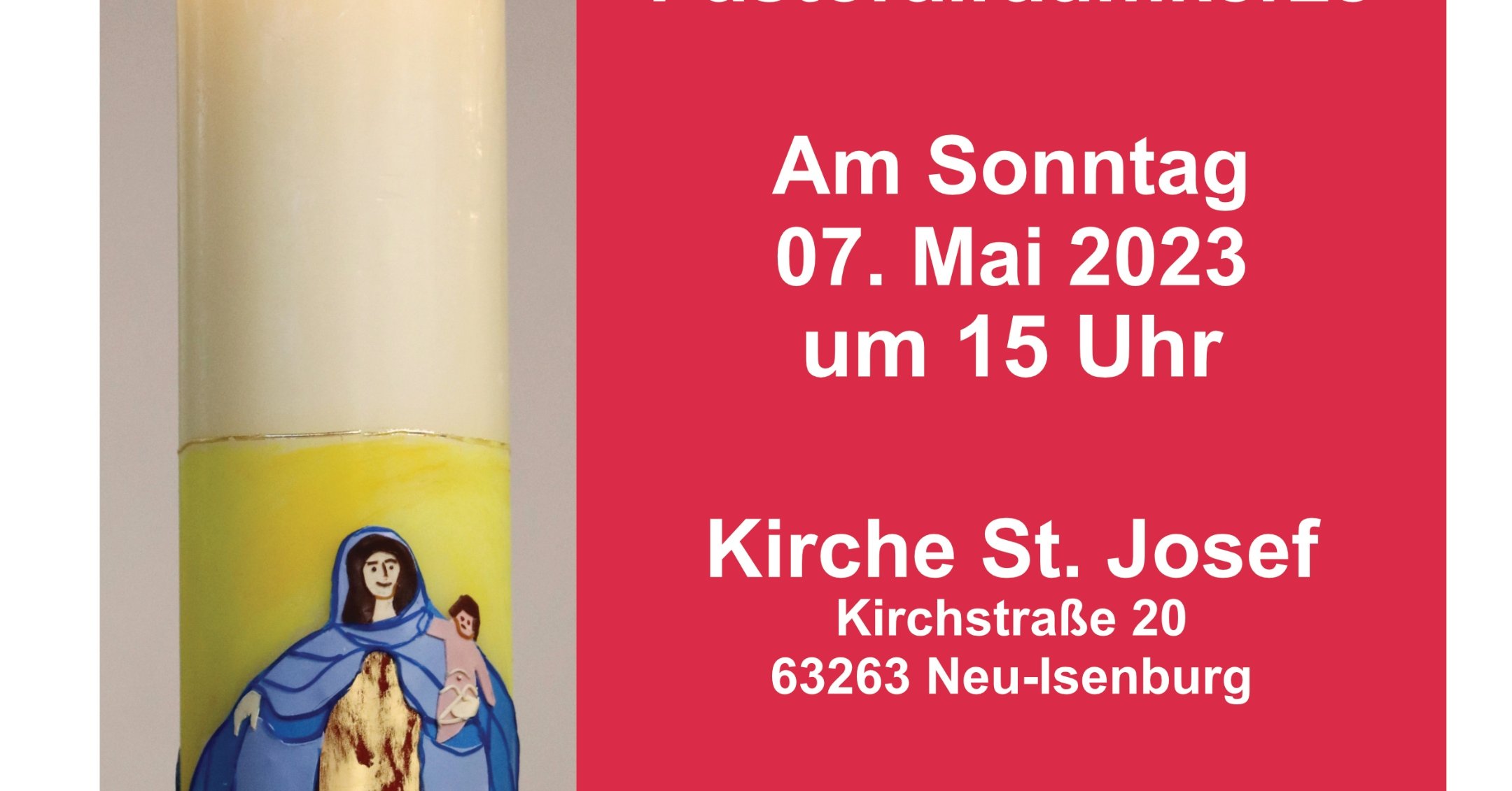 Pastoralraumkerze Pfarrei St. Josef Neu-Isenburg
