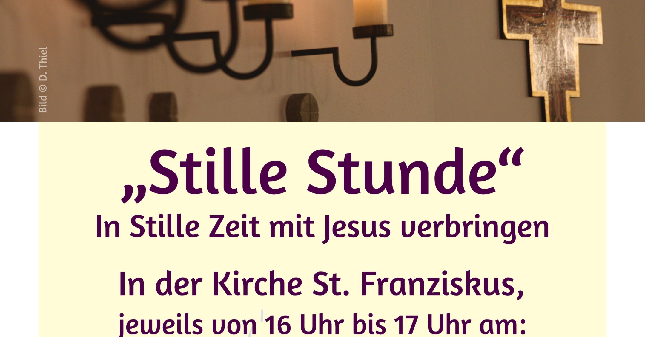 “Stille Stunde” in St. Franziskus Pfarrei St. Josef Neu-Isenburg