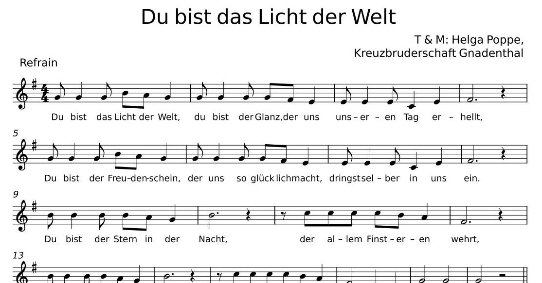 Du bist das Licht der Welt | Pfarrgemeinde Heilig Kreuz-Christkönig