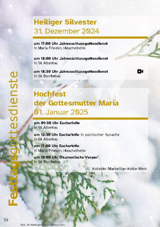 Neujahr |Pfarrei St. Bonifatius Gießen