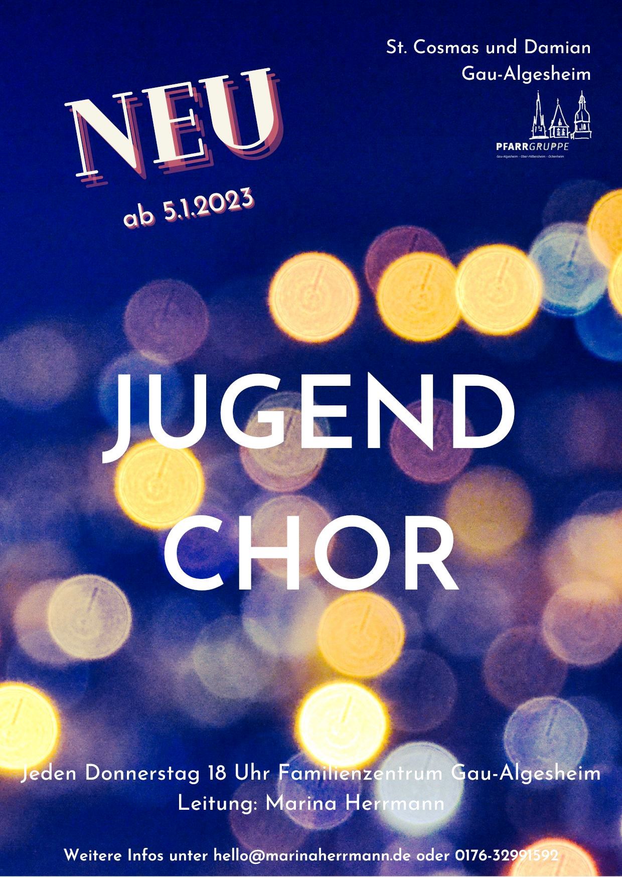 Ab 5.1.2023 startet ein Jugendchor | Pfarrei St. Maria Magdalena Ingelheim