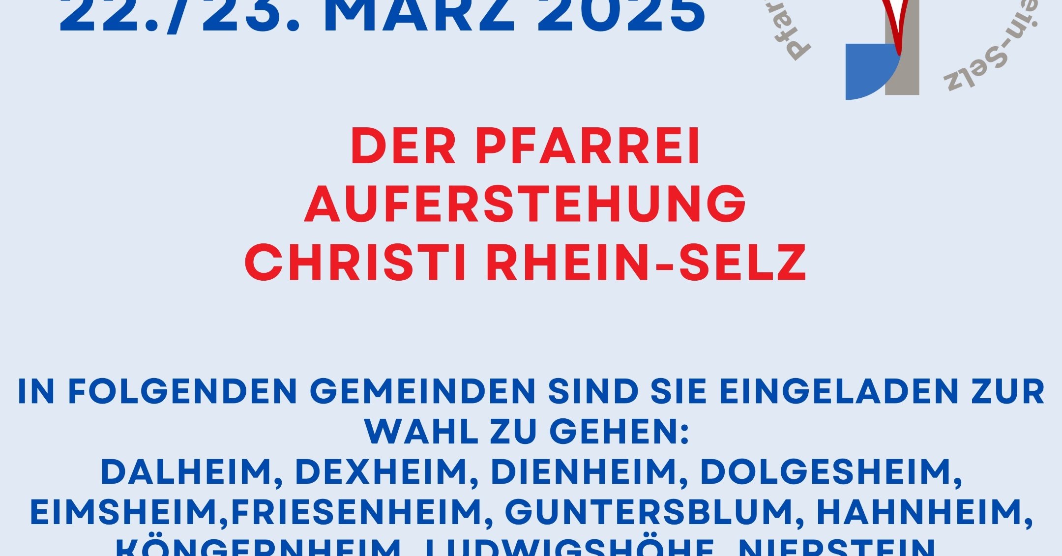 Pfarreiratswahlen 2025 | Pfarrei Auferstehung Christi Rhein-Selz