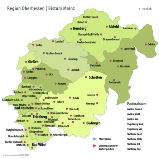 Region Oberhessen im Überblick | Region Oberhessen - Bistum Mainz