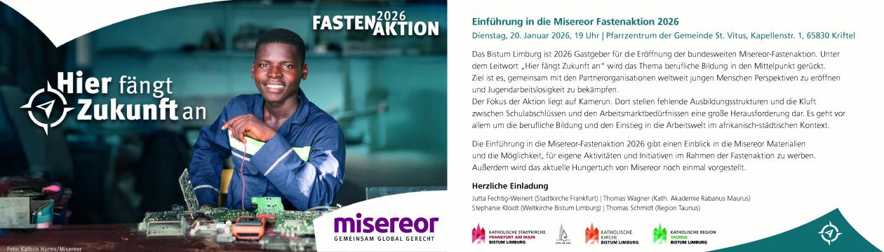 Einführung in die Misereor Fastenaktion 2026 | Weltkirche - Bistum Mainz